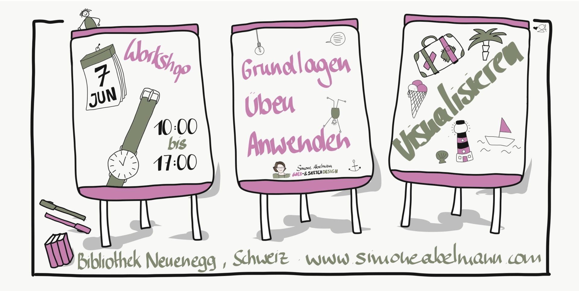 Sketchnotes – live › Simone Abelmann - Funny Sketchnotes & Doodling