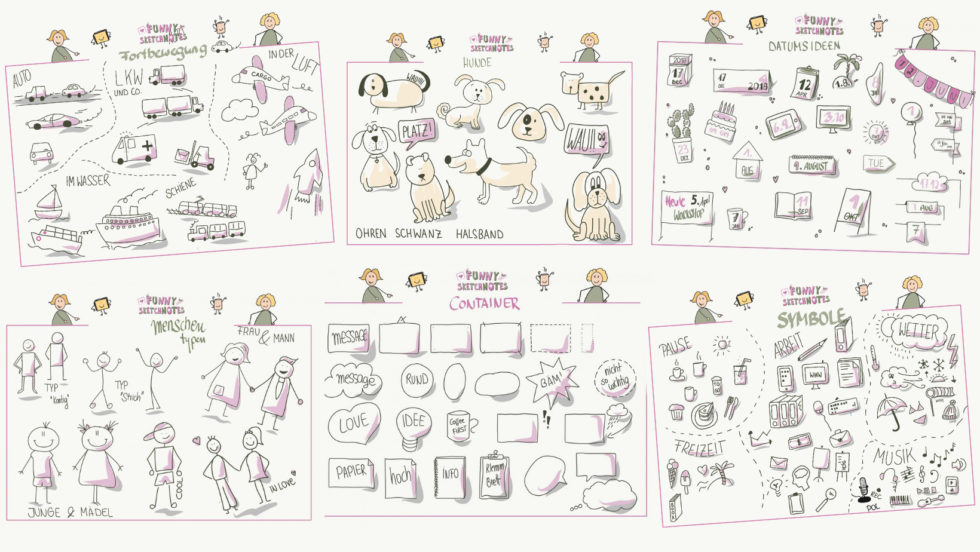 Sketchnotes – Kurs › Simone Abelmann - Funny Sketchnotes & Doodling